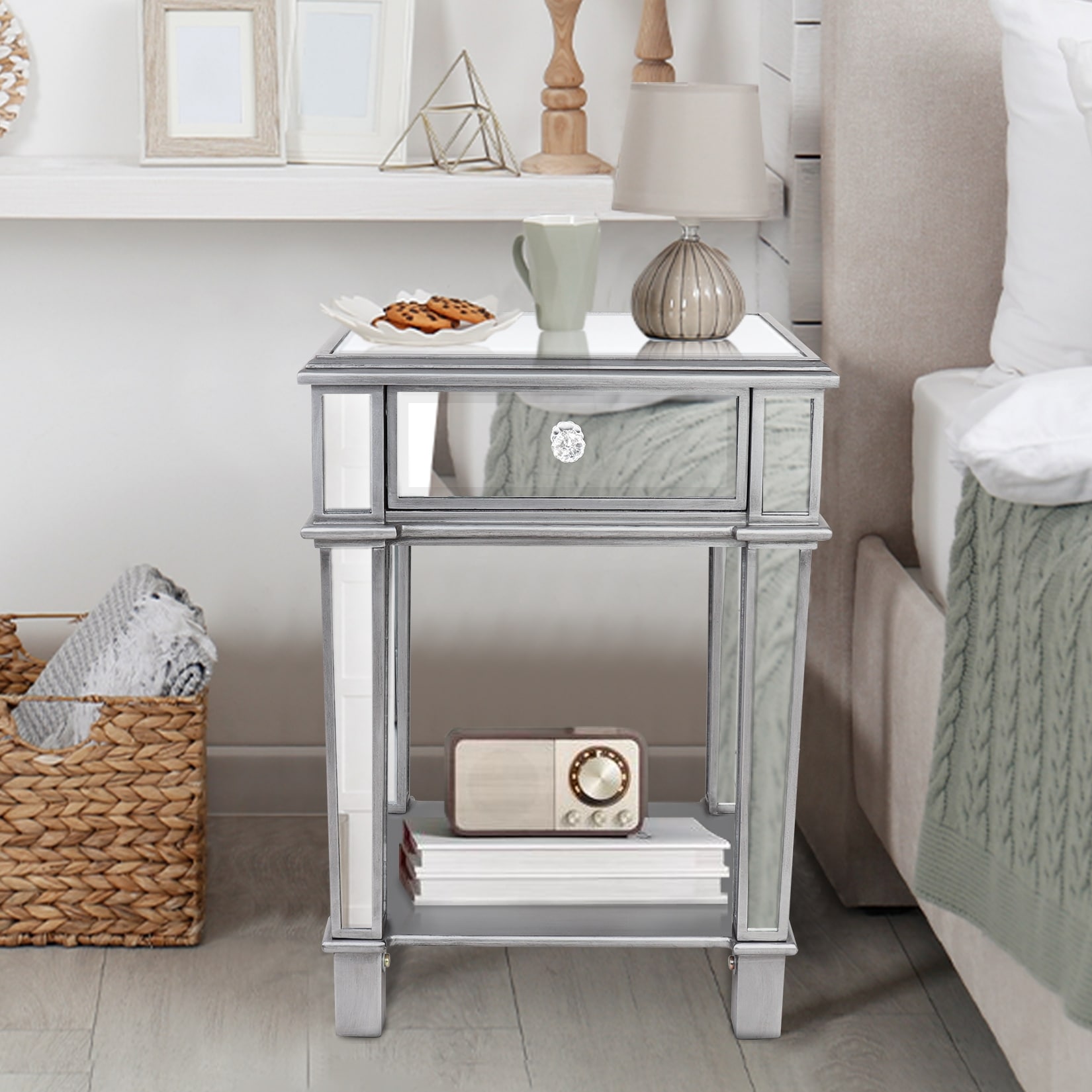 Silver Glass Glass Side Tables Bed Bath Beyond