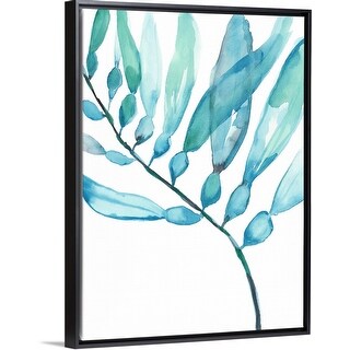 "Watercolor Kelp II" Black Float Frame Canvas Art - Bed Bath & Beyond ...