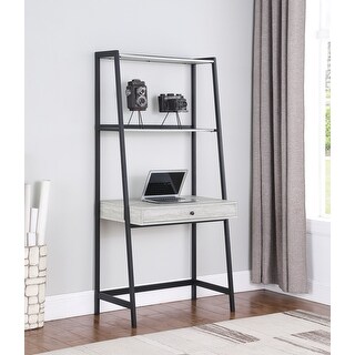 Glendale Grey Stone Herringbone and Black Ladder Desk - Bed Bath ...