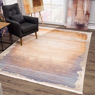 4' x 6' Beige Faded Sunset Area Rug - 3'6" - Bed Bath & Beyond - 39599006