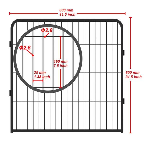 Large Indoor and Outdoor Metal Puppy Dog Run Fence - Bed Bath & Beyond ...