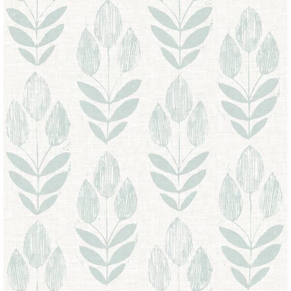 Chesapeake Garland Teal Block Tulip Wallpaper - 20.5in x 396in x 0 ...