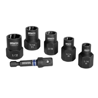 Irwin 1859143 Impact Bolt Grip Deep Well Bolt Extractor Set, 6-Piece ...