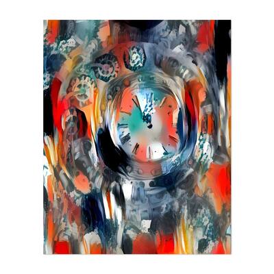 Abstract Clocks Modern Psychedelic Unframed Wall Art Print/Poster ...