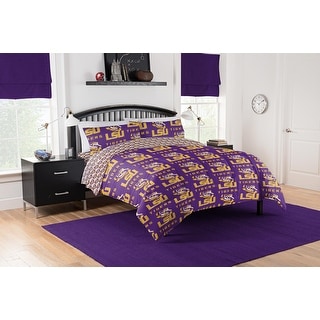 NCAA LSU Tigers Rotary 5 Piece Queen Bed In Bag Set - Bed Bath & Beyond ...