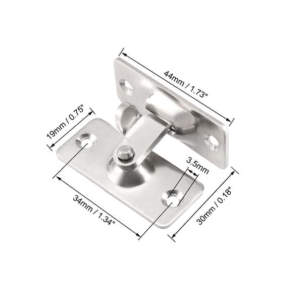 Flip Door Latch 201 Stainless Steel 44x30mm 90 Degree Gate Latch Hasp ...