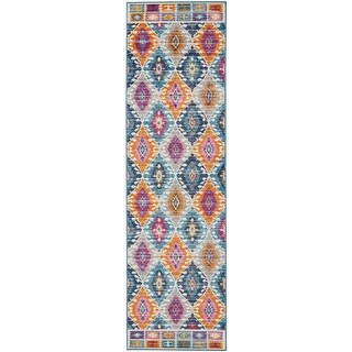 2' x 8' Multicolor Ogee Pattern Runner Rug - 3'6" - Bed Bath & Beyond ...