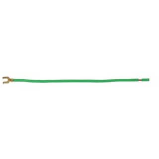 10 Pcs, 8 in. Green 12 Gauge Stranded Wire Grounding Pigtail with Fork ...