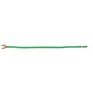 5 Pcs, 8 in. Green 12 Gauge Stranded Wire Grounding Pigtail with Fork ...