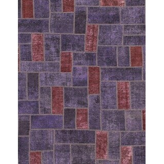 Ahgly Company Machine Washable Abstract Plum Purple Area Rugs - Bed ...