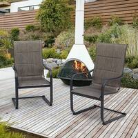 SAFAVIEH Outdoor Living Hutton Chair (Set of 2) - 22" W x 25.6" D x 35 ...