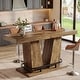 63 Inches Industrial Bar Table for Pub Bistro Kitchen Balcony Dining ...