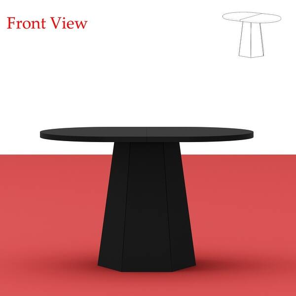 black centrepiece for dining table