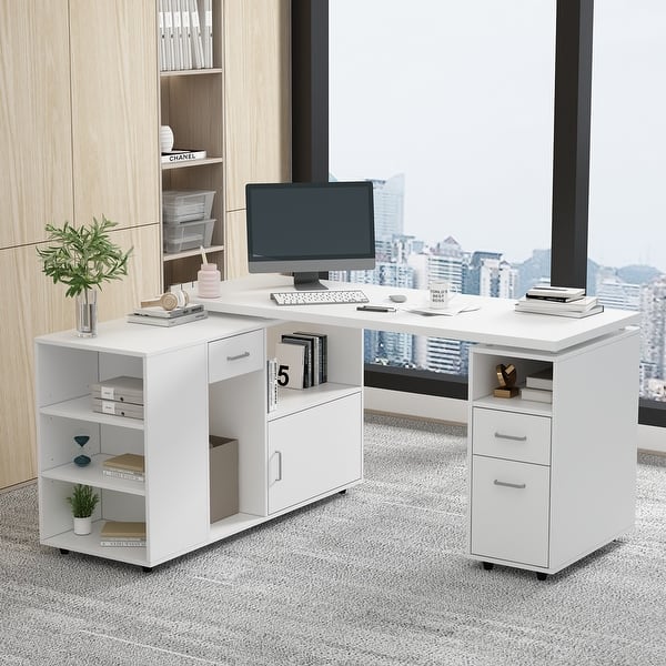 Kerrogee Home 57.3" Office Computer Desk L Shaped Corner Desk - On Sale ...