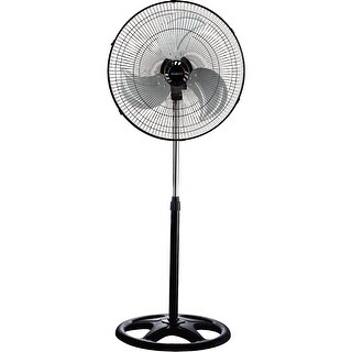 Arctic-Pro Industrial High Velocity Metal Oscillating Stand Fan, Black ...
