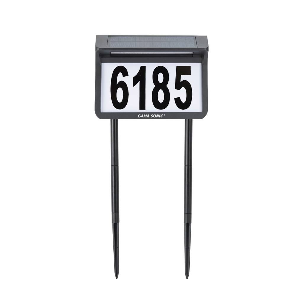 Solar Address Wall Plaque Light with In Ground Stakes - Overstock ...
