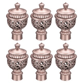 6Pcs Decorative Curtain Rod Finials Fits 26-28mm Dia Drapery Rail - Bed ...