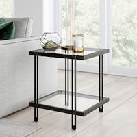 Inez Modern Metal and Glass Side Table - On Sale - Bed Bath & Beyond ...