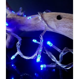 100 Indoor/Dry Outdoor Blue LED Mini String Lights, 28FT - Medium - Bed ...