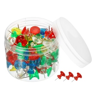 100pcs Large Push Pins, Plastic Head Thumb Tacks Steel Point ...