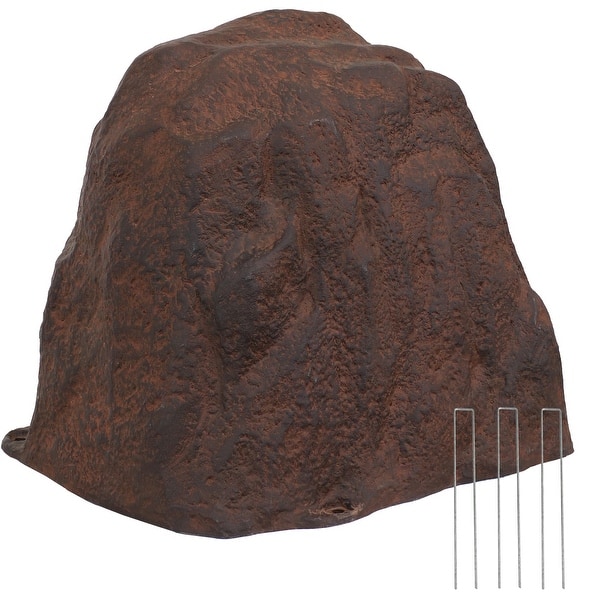 Sunnydaze Polyresin Landscape Rock Cover with Stakes - Bed Bath ...