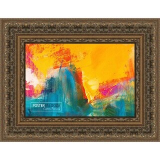 9x6 Ornate Antique Gold Complete Wood Picture Frame with UV Acrylic ...