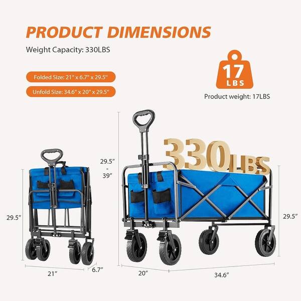 folding wagon dimensions