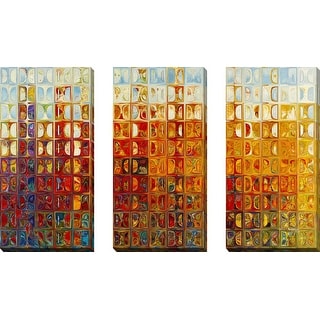 "Tile Art 1 2015" by Mark Lawrence 3 Piece Set on Canvas - Bed Bath ...