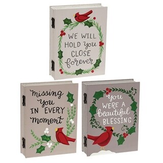 In Every Moment Cardinal Book Box Keepsake Boxes 3 Asstd. - 4" x 1.25 ...