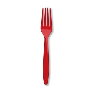 Club Pack of 288 Classic Fire Engine Red Party Forks 7" - Bed Bath ...