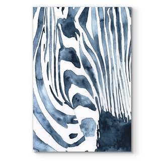 Indigo Zebra I -Premium Gallery Wrapped Canvas - Bed Bath & Beyond ...