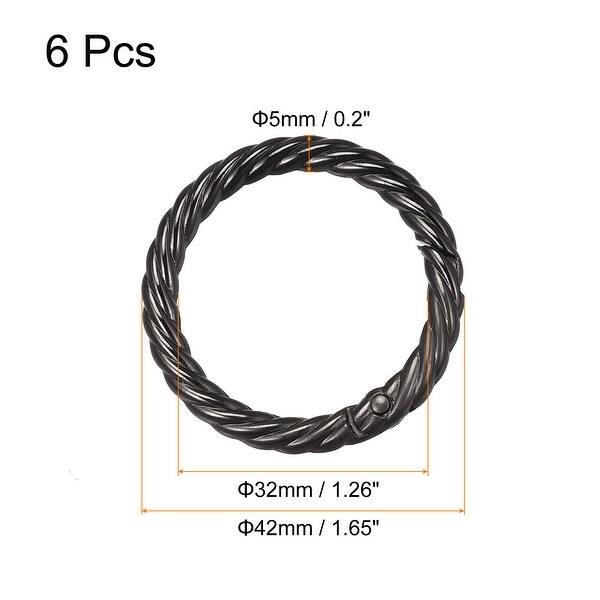 Purse Strap Rings, 6Pcs 42mm O Ring Metal Spring Snap Buckle for DIY ...