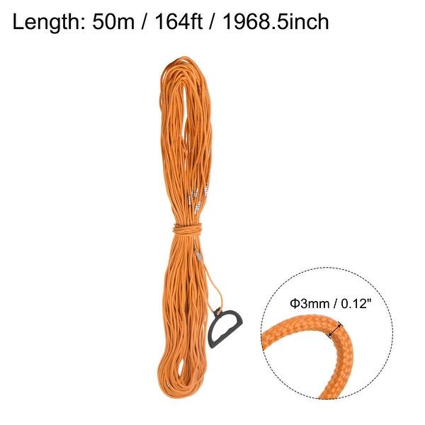 2pcs Deep Well Measuring Rope 50m Steel Wire Nylon Coated w Pull Ring ...