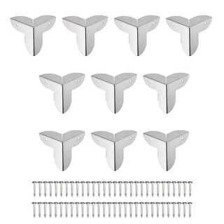 22x22x23mm Metal Box Corner Protectors Edge Guard Silver Tone 48pcs ...