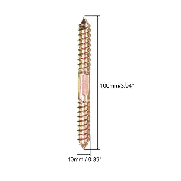 Hanger Bolts, 48pcs Double Ended Thread Wood to Wood Dowel Screws - Bed ...
