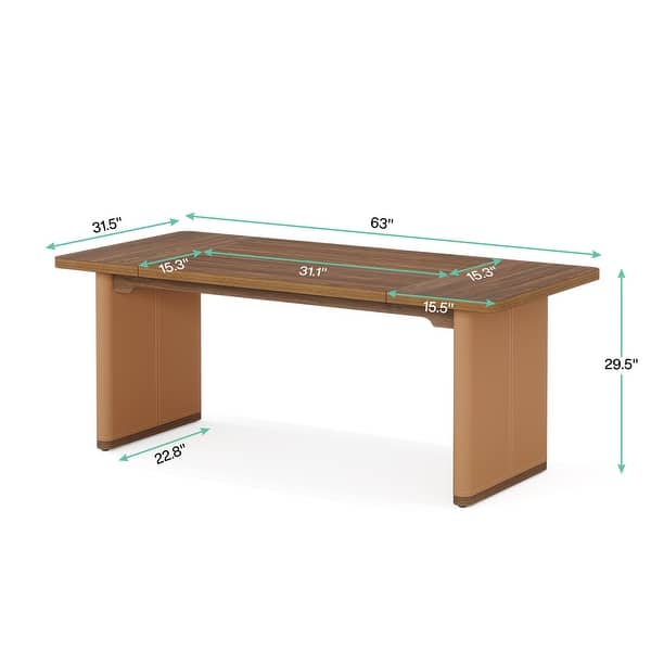Modern Simple Style 63 inch Computer Desk Executive Desks with Wood ...
