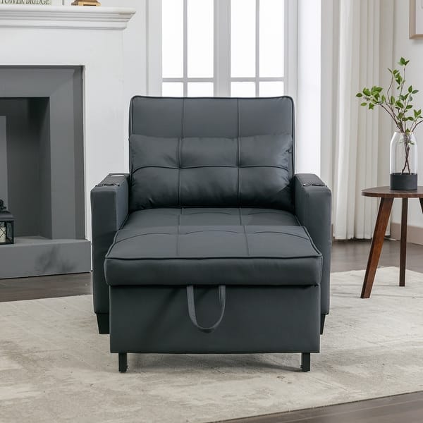 3-in-1 Pull Out Sleeper Chair Beds with USB Ports Armchair Bed Sleeper ...