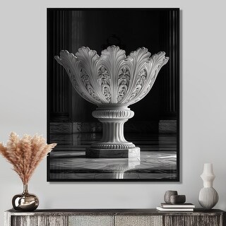 Designart "Monochrome Grey Architectural Artistry Monument Photo I ...