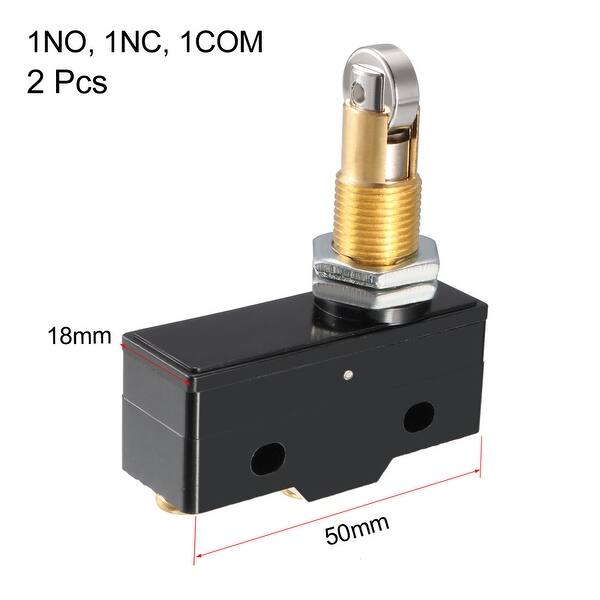 2PCS Z-15GQ21-B 1NO + 1NC Panel Mount Roller Plunger Micro Limit Switch ...