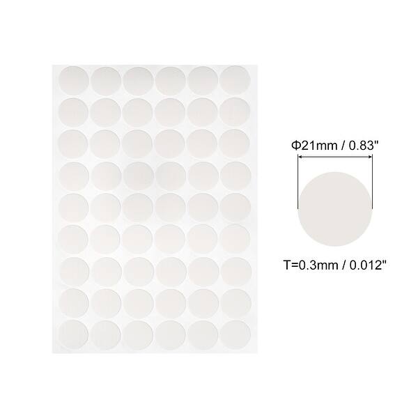 21mm Dia Self Adhesive Screw Hole Cover Stickers 6 Sheet/324pcs - White ...
