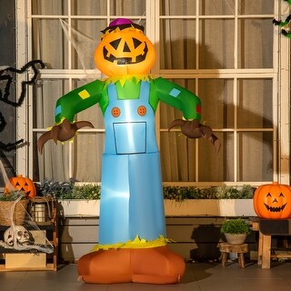Outsunny 6' Outdoor Light-Up Scarecrow Halloween Decoration - Bed Bath ...