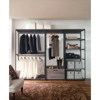 Modern Garment Rack, Walk-in Closet with 1-Drawer, for Hanging Clothes ...