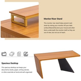 Multi-Function Computer Table Floating Desk with Shelves for Home ...