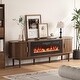 70″ Fluted Fireplace TV Stand for 80″ TVs, Remote & Touch Control ...