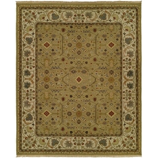 Traditional Green Flatweave Wool Area Rug - Bed Bath & Beyond - 41413379