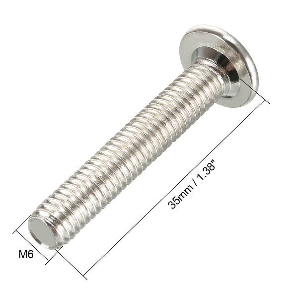 M6x35mm Hex Socket Head Screws Furniture Bolts Carbon Steel 20pcs ...