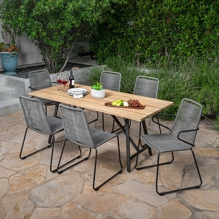 7-Piece Patio Dining Set - Avery Collection - Conversation Set - Bed ...