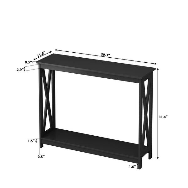 Modern Wood Cross Design Console Table - Bed Bath & Beyond - 36266188