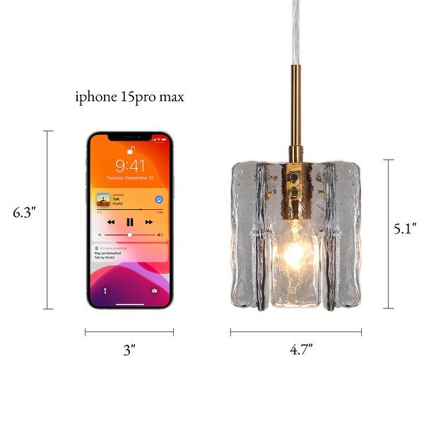 Kasy Modern 1-Light Pendant Lights Glass Island Lights for Dining Room ...