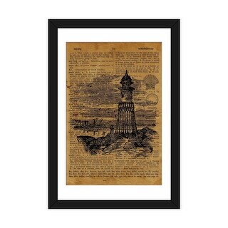 iCanvas "Lighthouse Etching On Old Paper" by FisherCraft - Bed Bath ...